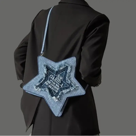 Bags | Denim Blue Star Backpack Crossbody Bag | Poshmark